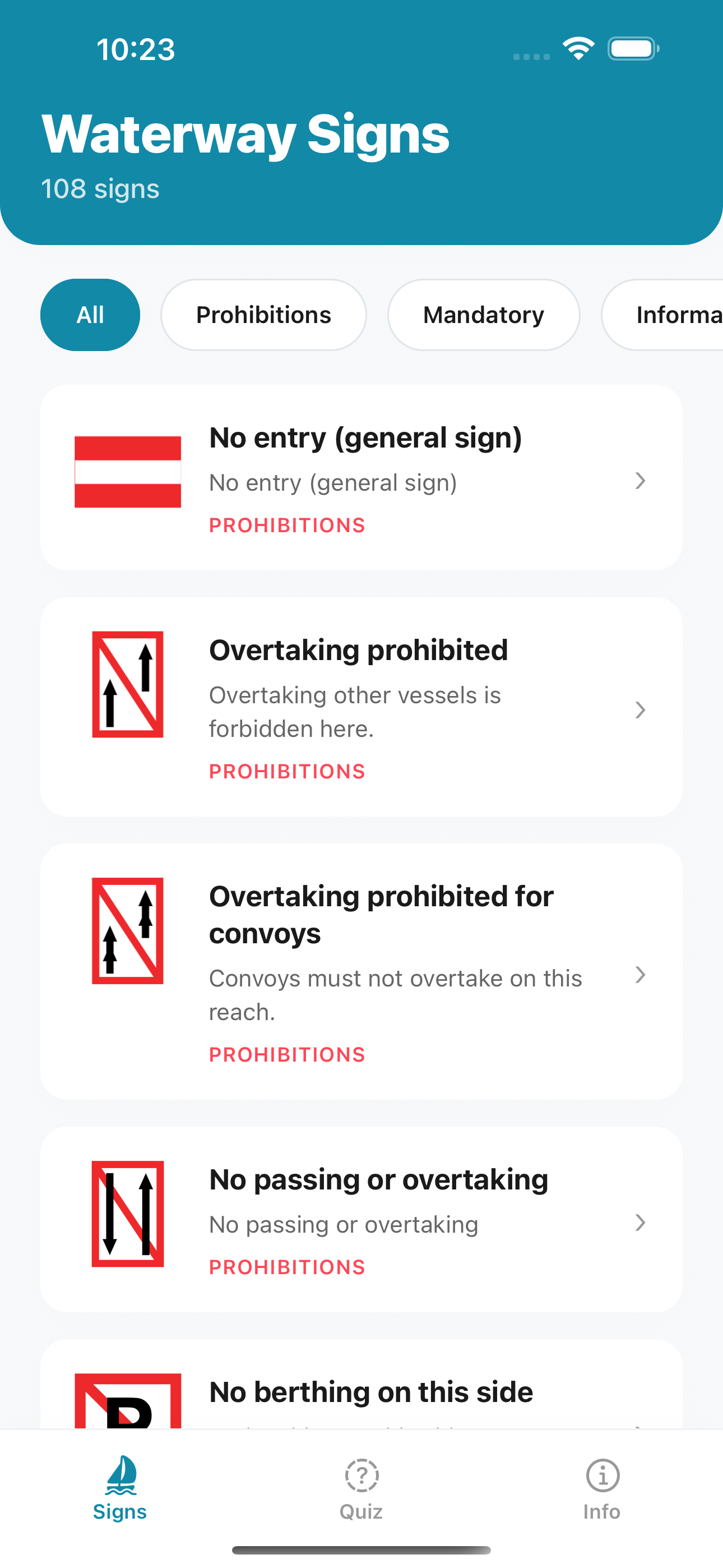 Waterway Signs - Navigation Signs Learning App | Motorboat Skipper ...